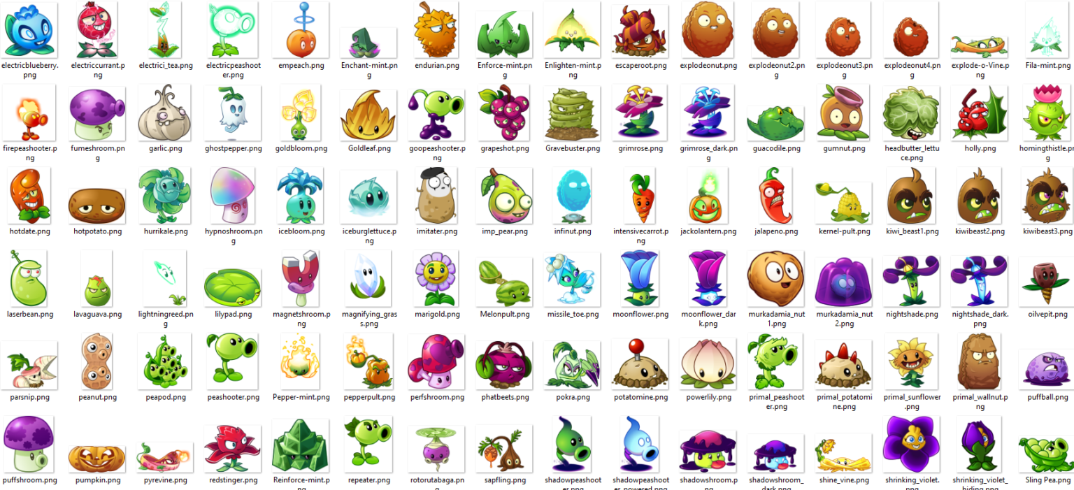 Plants vs. Zombies PNG Clipart Bundle | Digital Cartoon Collection - ArtVax