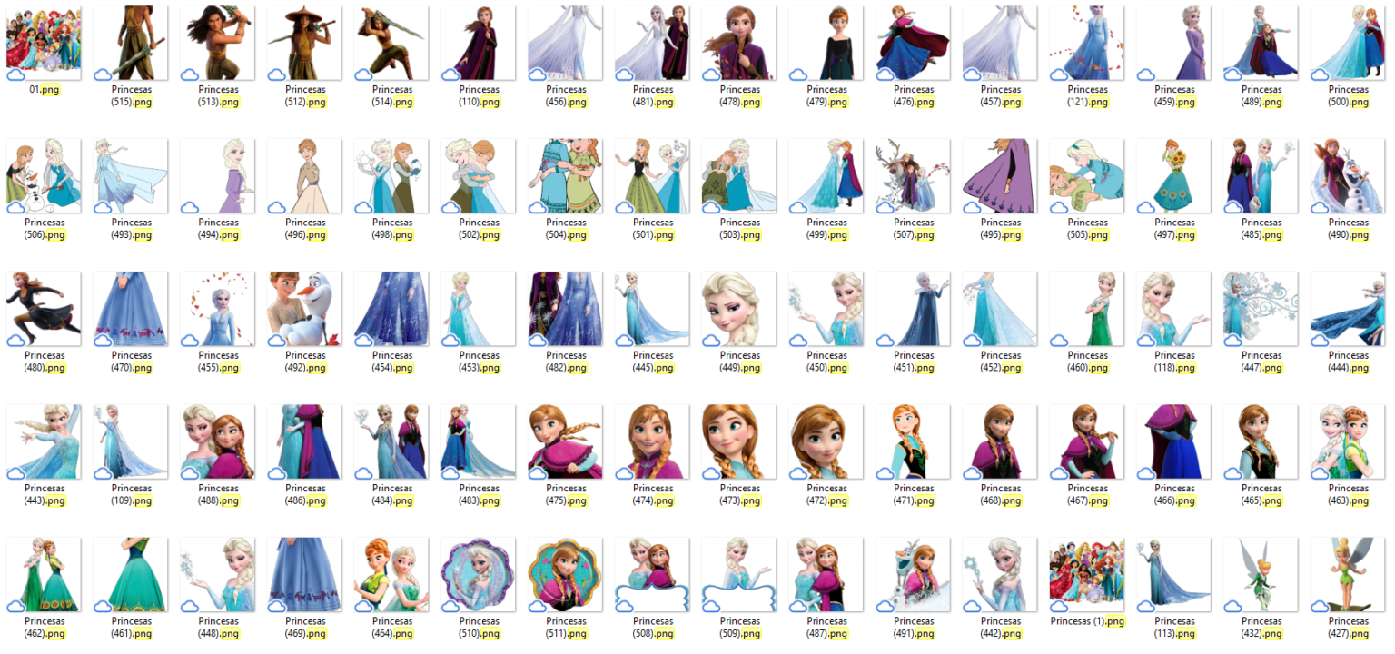 Disney Princess PNG Clipart Bundle | Digital Princess Collection - ArtVax