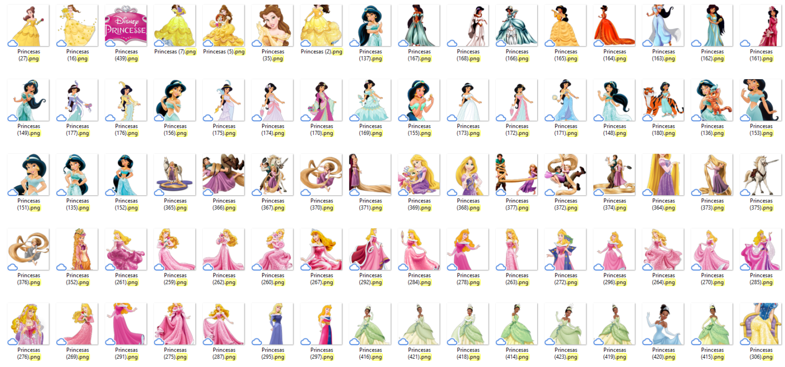 Disney Princess PNG Clipart Bundle | Digital Princess Collection - ArtVax