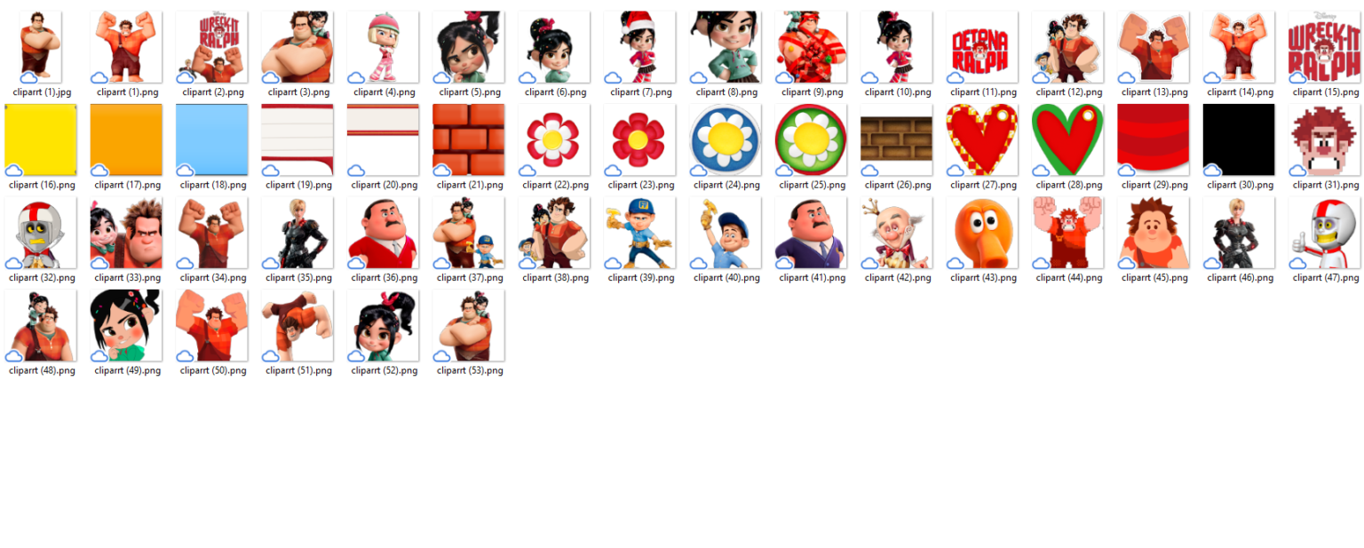 Wreck-It Ralph PNG Clipart Bundle | Digital Character Collection - ArtVax