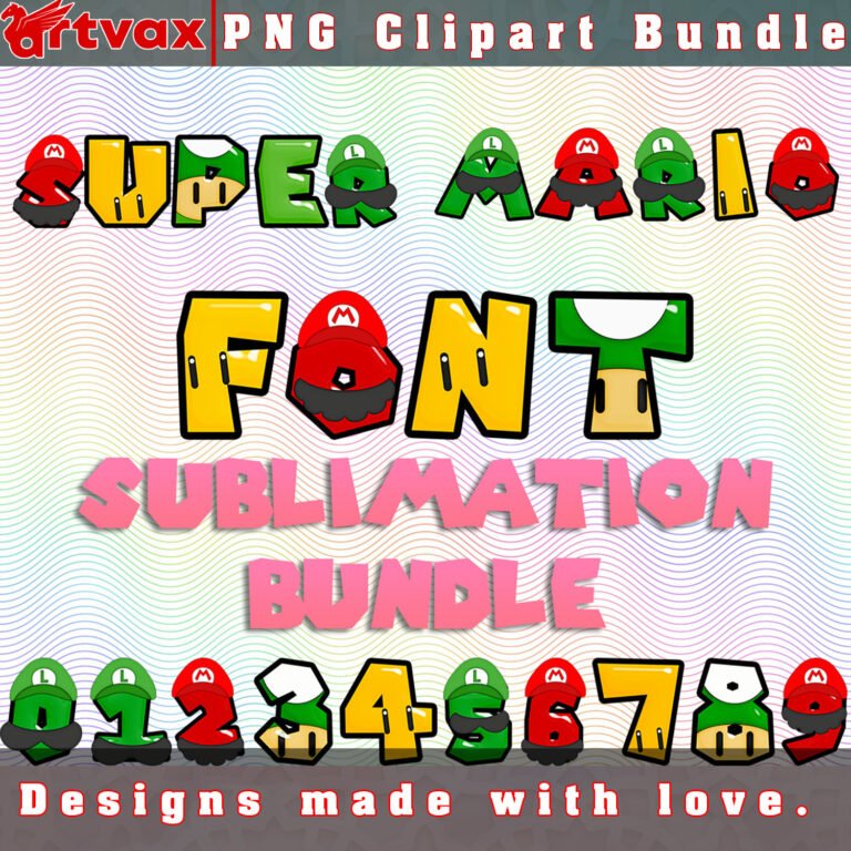 Super Mario Alphabet PNG Set - ArtVax