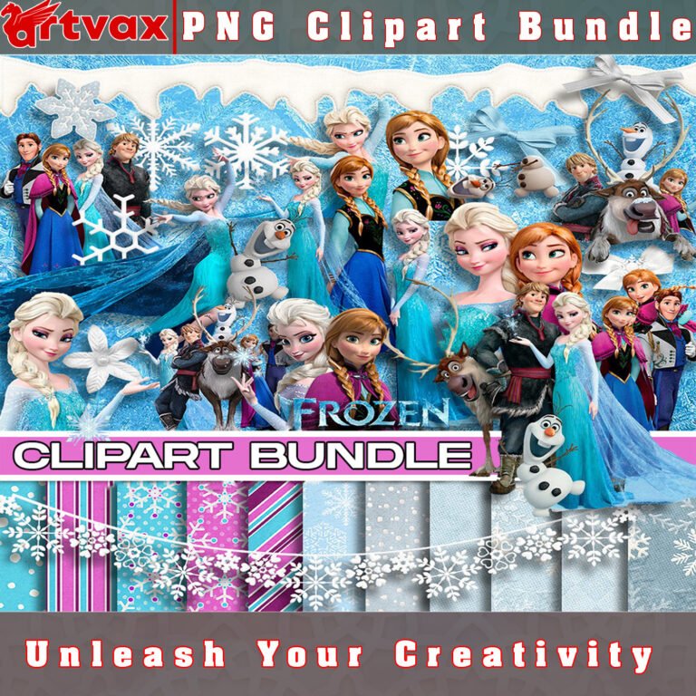 Frozen PNG Clipart Bundle | Digital Ice Princess Collection - ArtVax