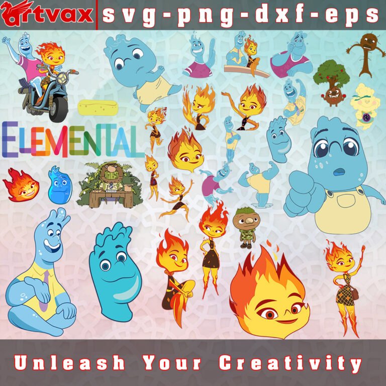 Elemental SVG Bundle Layered, Elemental clipart set, Elemental svg cut ...