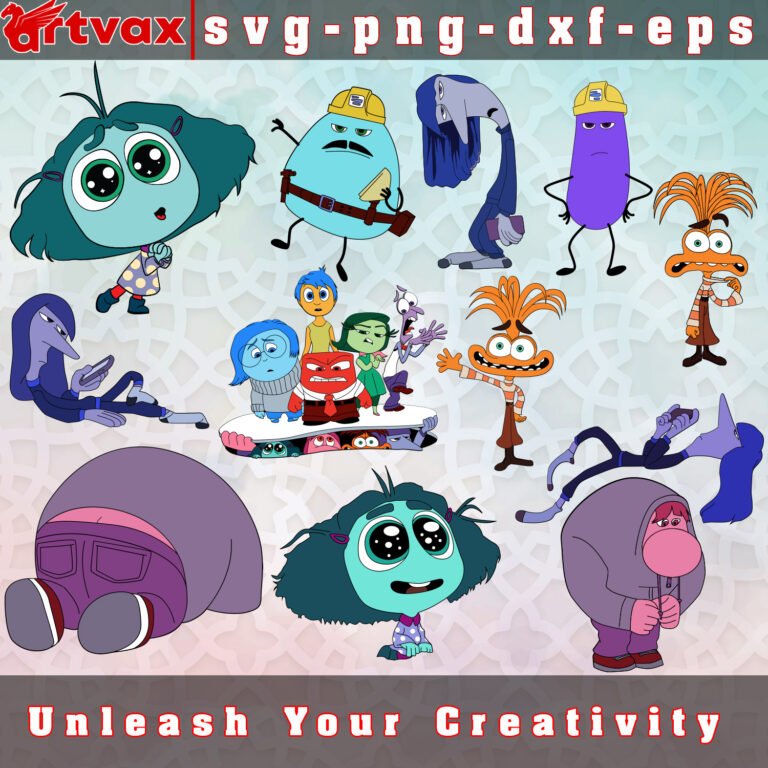 Inside Out 2 Character SVG Bundle – Ultimate Emotions Collection - ArtVax