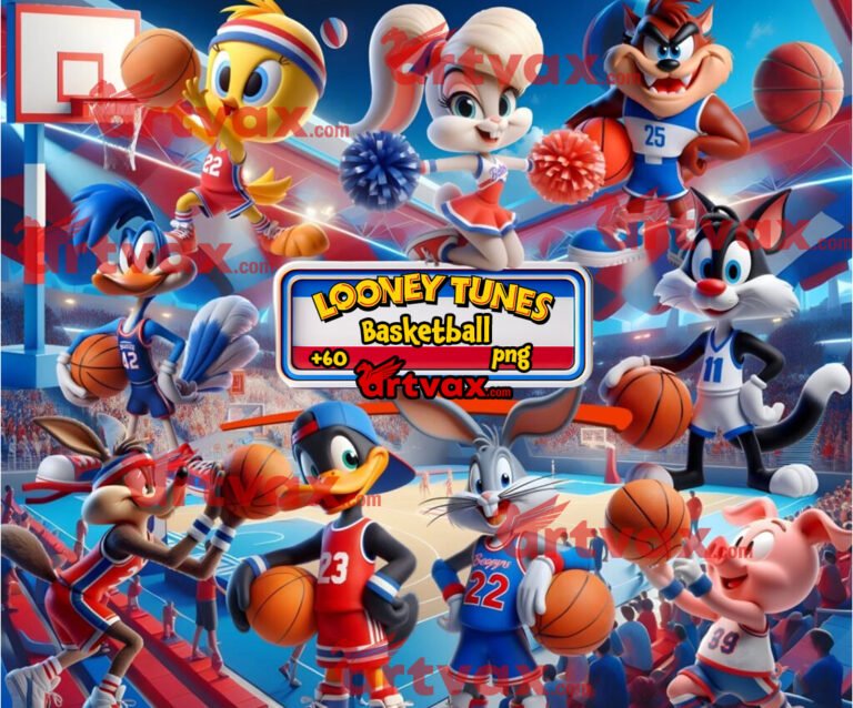 Looney-Tunes basketball PNG jam Bundle, Adorable Tunes Birthday decor ...