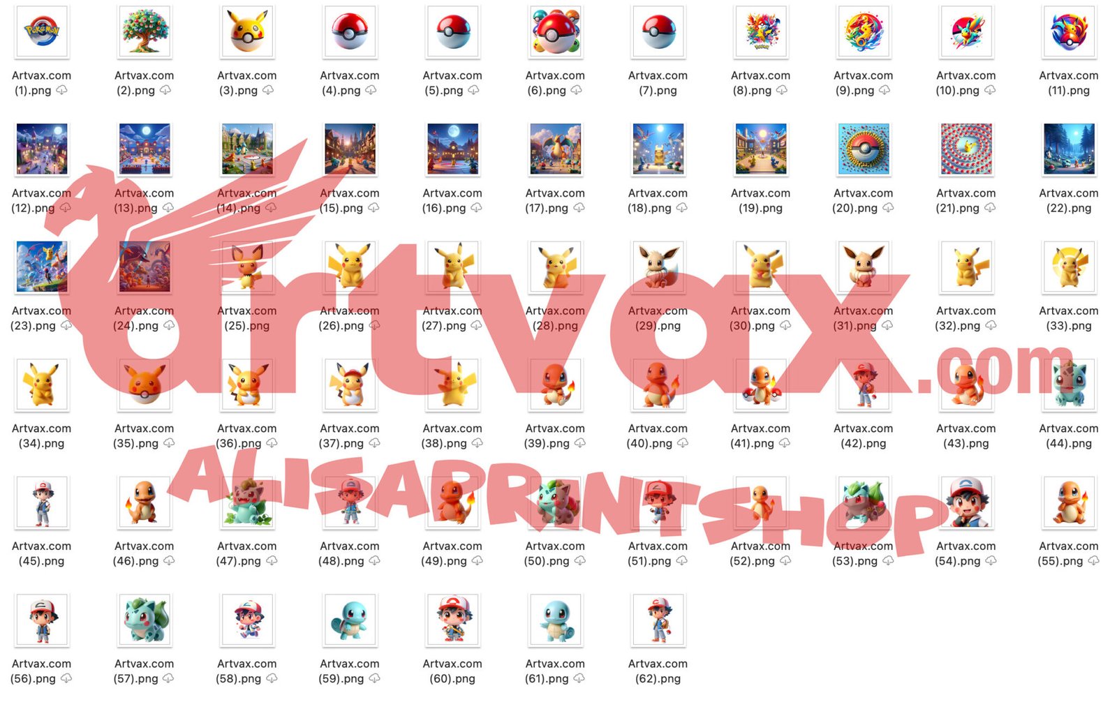 Pokemon 3D PNG Bundle | Cute Pikachu, Ash, Charmander, Eevee Clipart ...