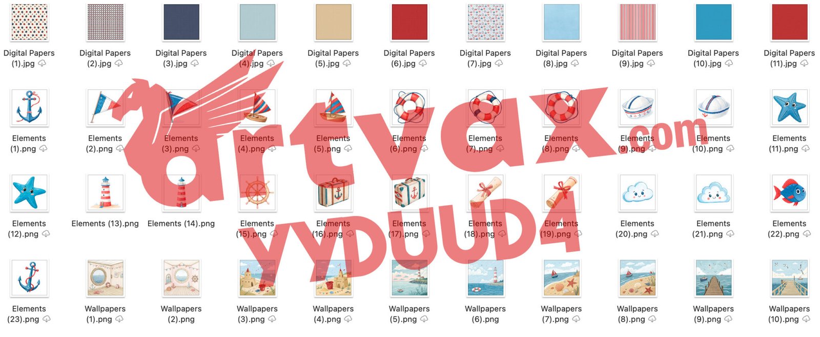 Nautical Teddy Bear Clipart Bundle | Cute Sailor Bears PNG | Watercolor ...