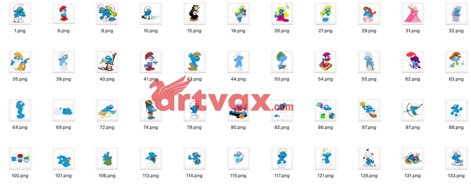 Smurfs SVG PNG DXF Bundle | Cute Smurf Characters Clipart | Digital ...