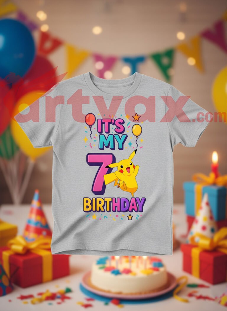 Pikachu Birthday PNG Bundle | Pokemon Birthday Shirt Design | Kids ...