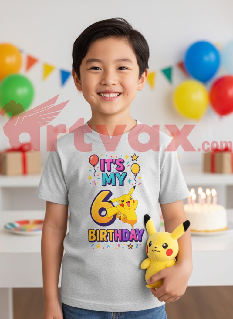 Pikachu Birthday PNG Bundle | Pokemon Birthday Shirt Design | Kids ...