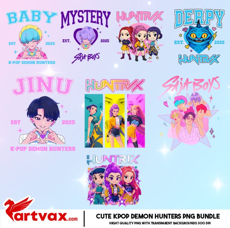 Huntrix K-Pop Demon Hunters PNG Mega Bundle | Anime Kpop Girls & Boys ...