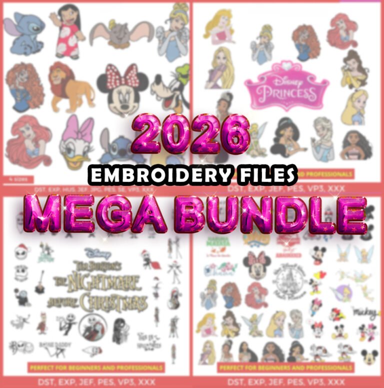 2026 Embroidery Mega Bundle | Magical Princess Machine Embroidery Files ...