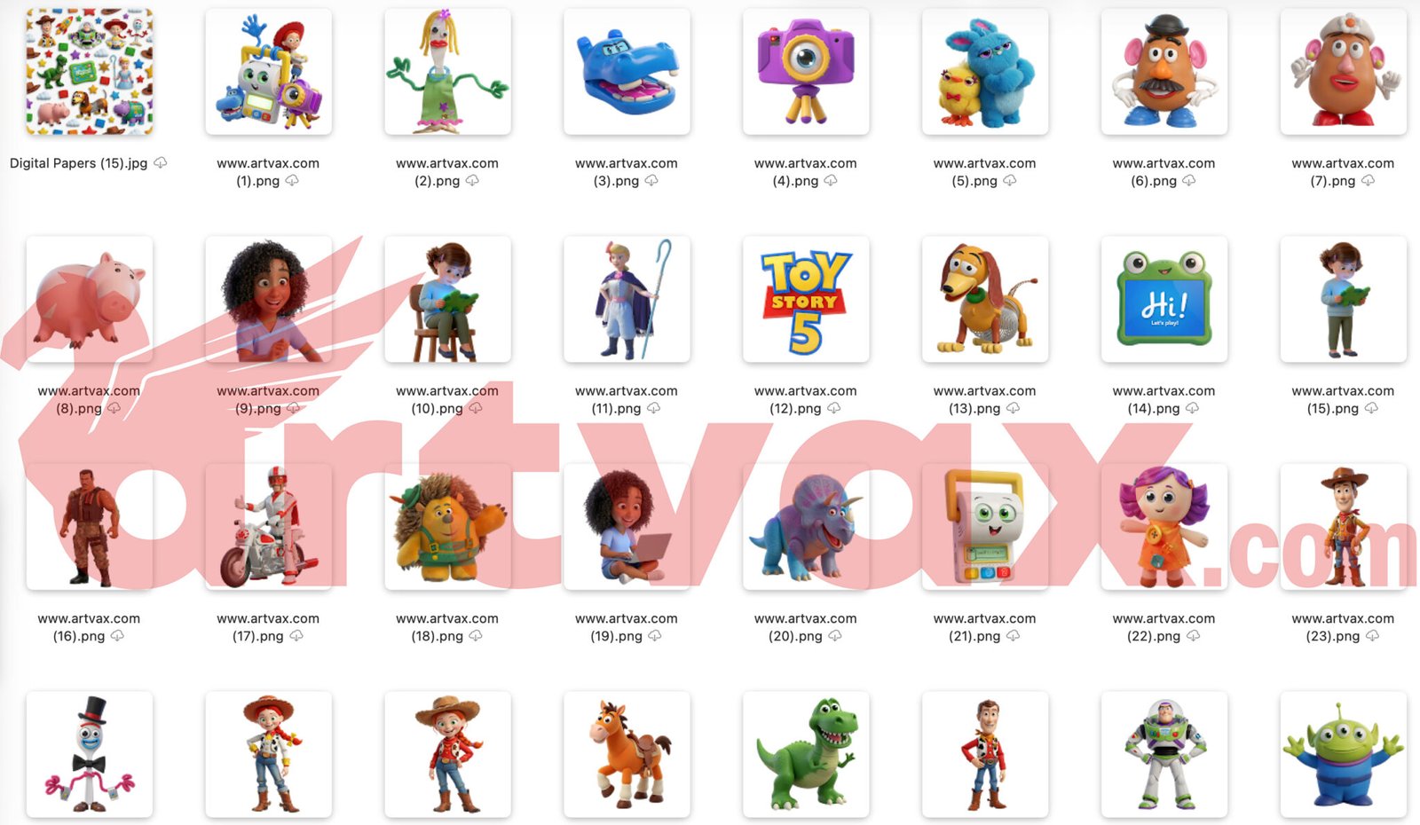 Toy Story 5 PNG Bundle, 3D Woody Buzz Lightyear Clipart, Movie ...